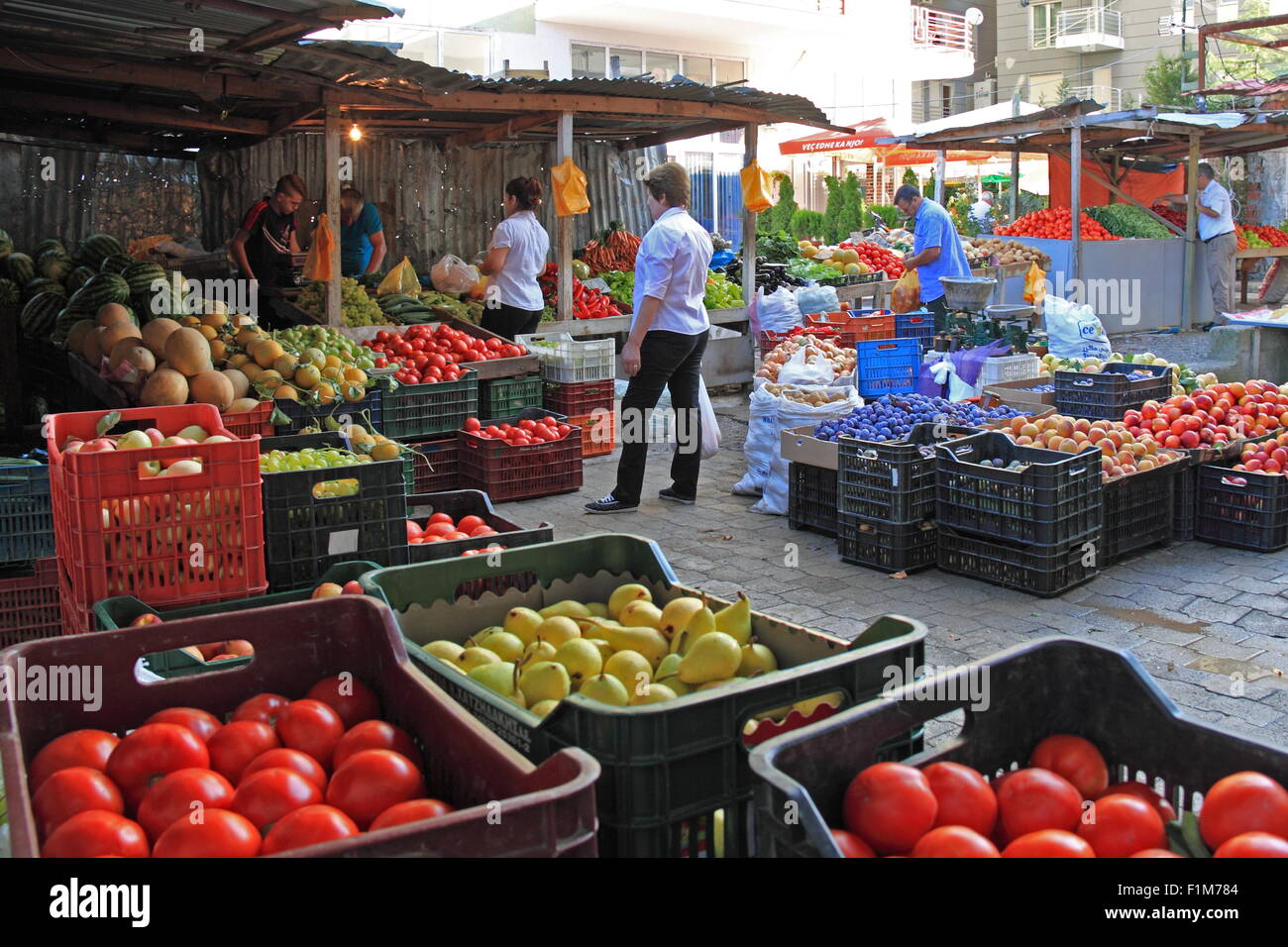 Fruit and vegetables at Central Market (aka New Market), Sheshi Avni ...