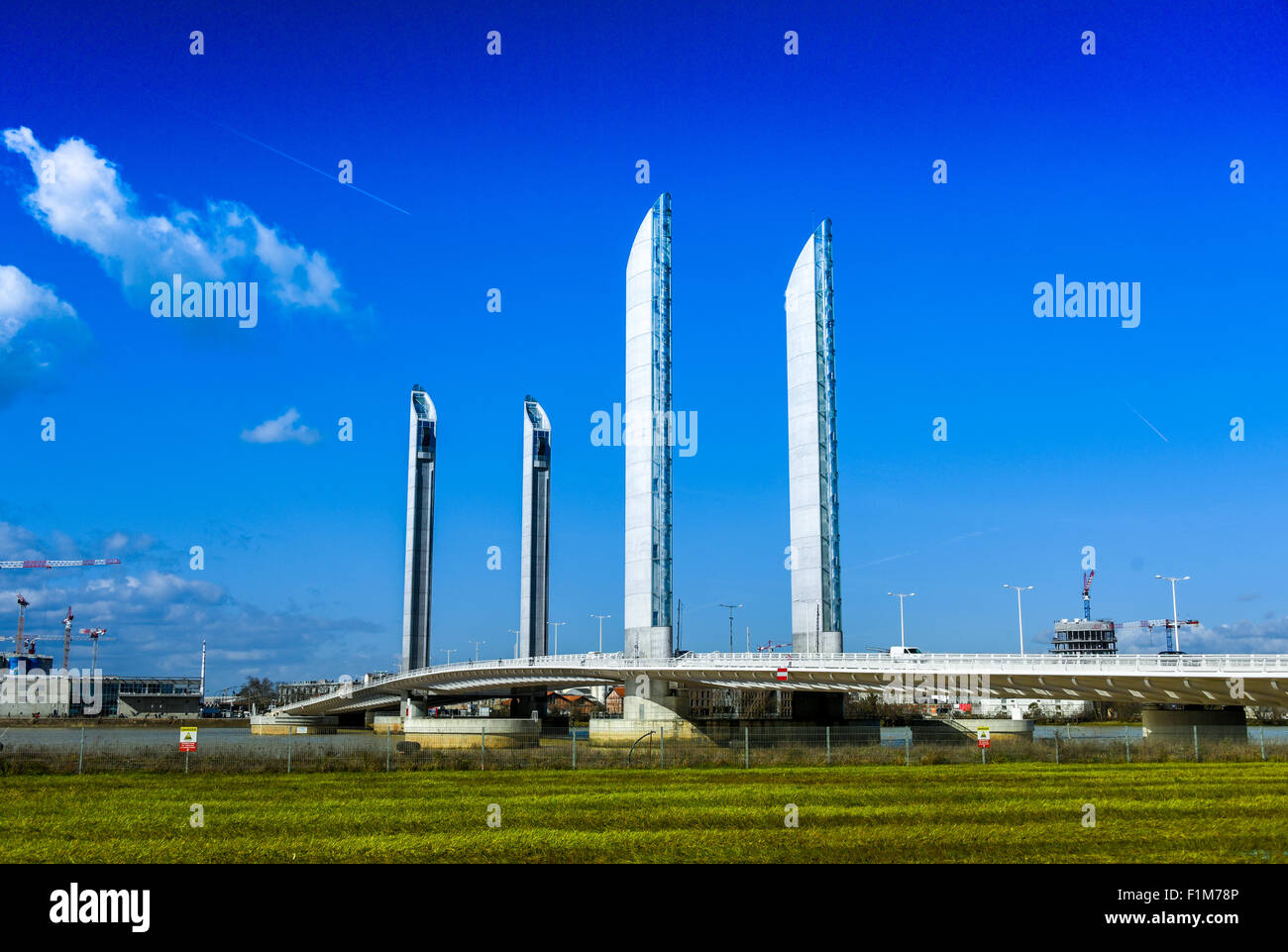 The Chaban Delmas Bridge in Bordeaux (France), the tallest and longest ...