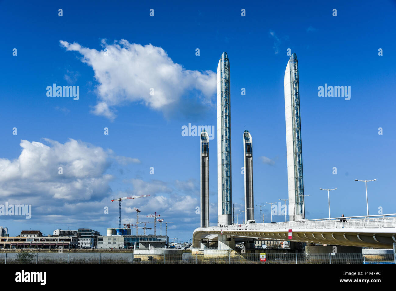 The Chaban Delmas Bridge in Bordeaux (France), the tallest and longest ...