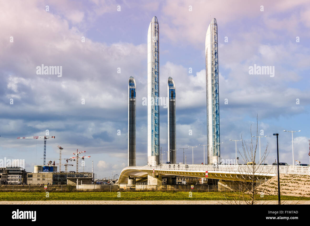 The Chaban Delmas Bridge in Bordeaux (France), the tallest and longest ...