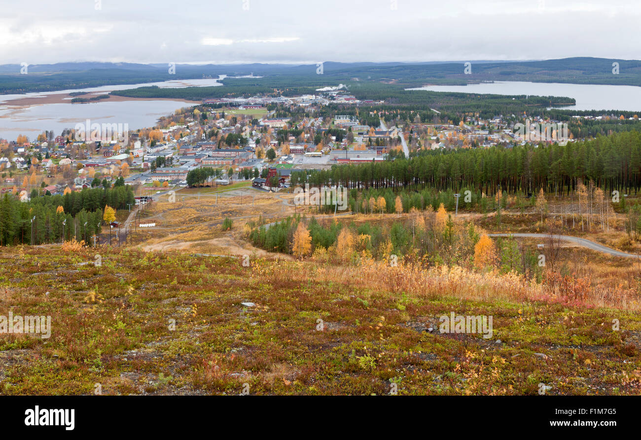 MALA, SWEDEN ON OCTOBER 09, 2013. View of a community up north ...