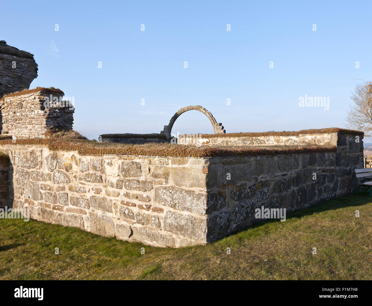 Ruins of Gudhem Monastery, Abbey, Sweden. Ancient buildings on the ...