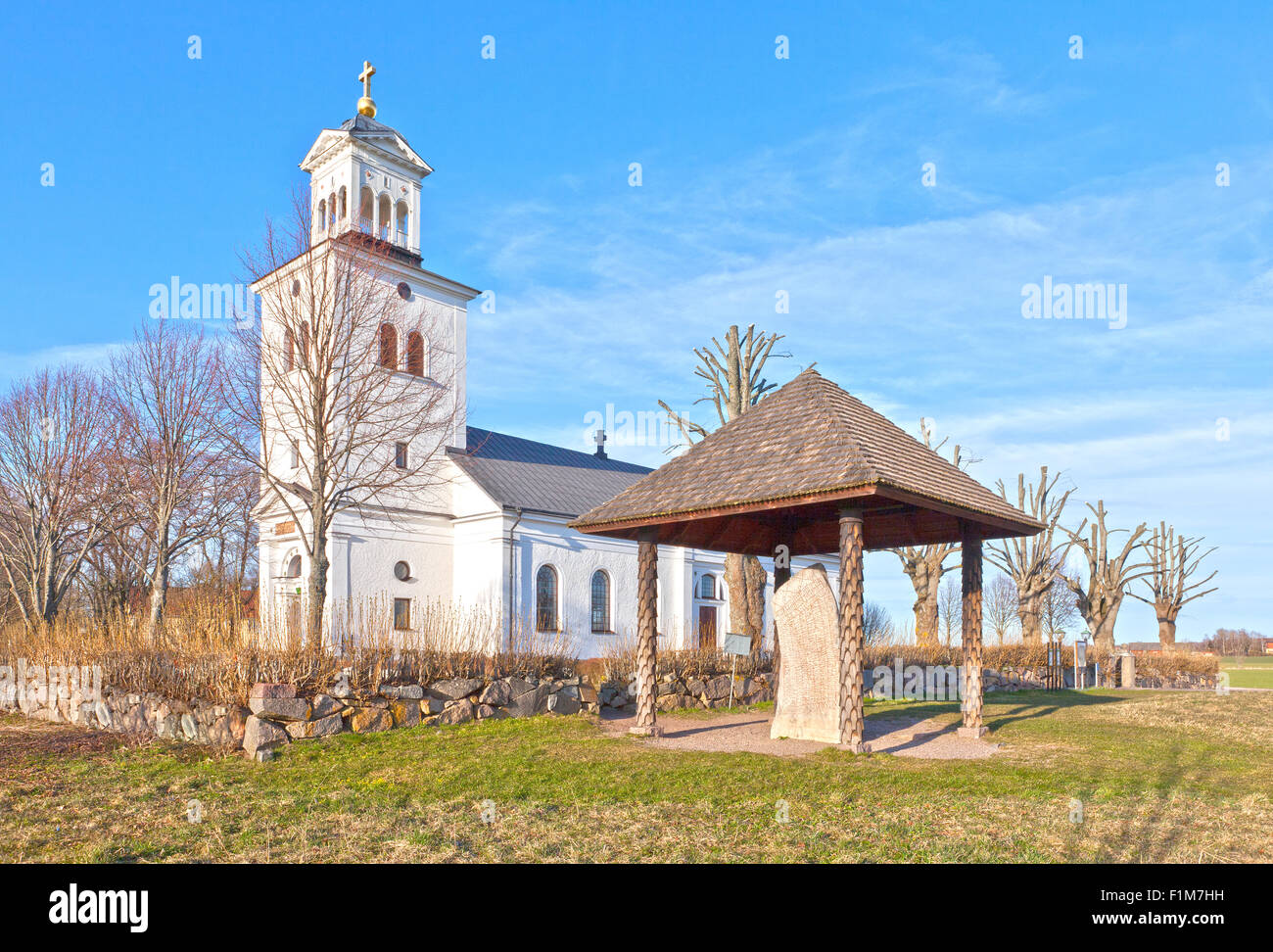 Ancient characters carved in the Rök Runestone. The stone featuring the ...