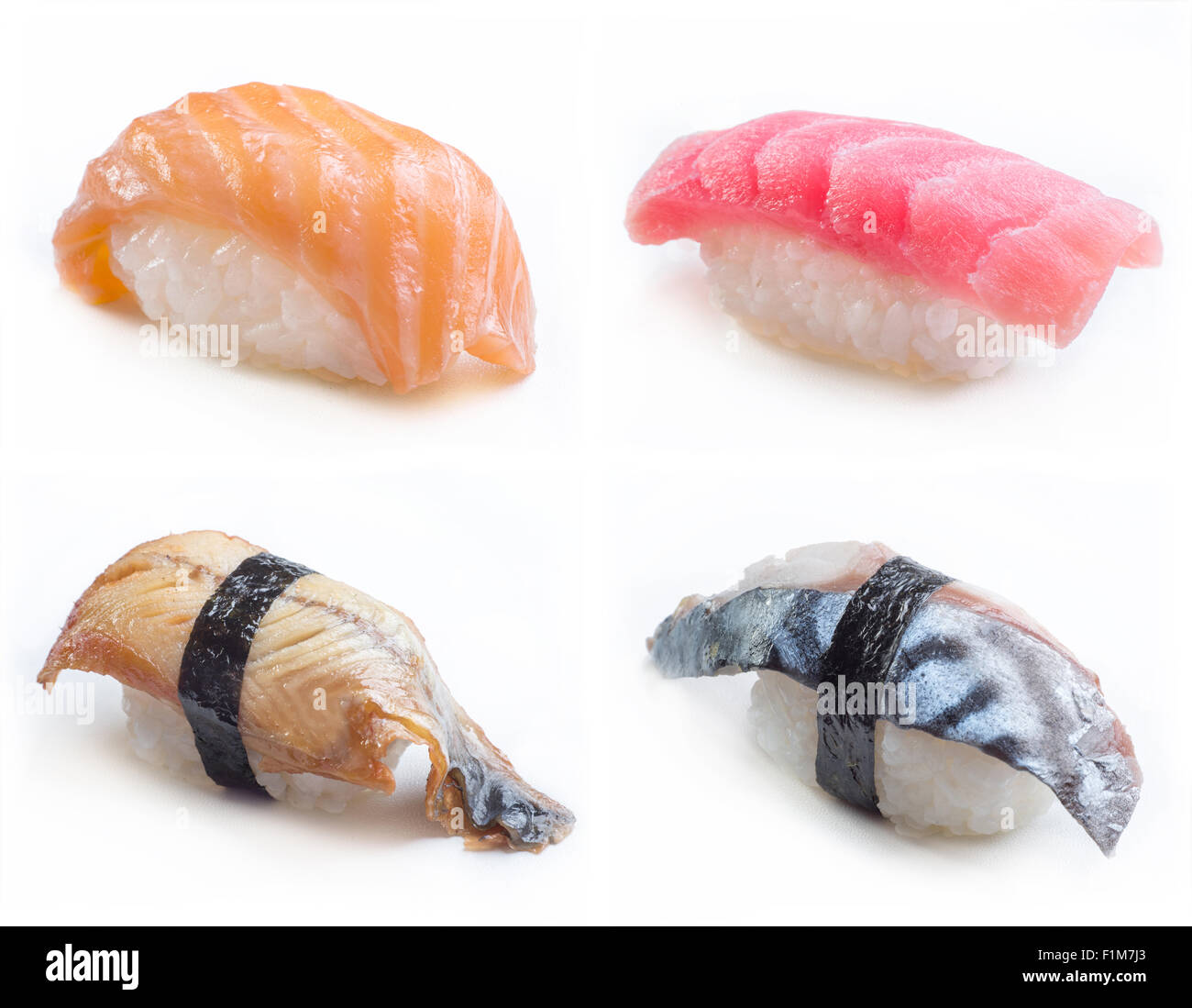 Set different sushi nigiri Cut Out Stock Images & Pictures - Alamy