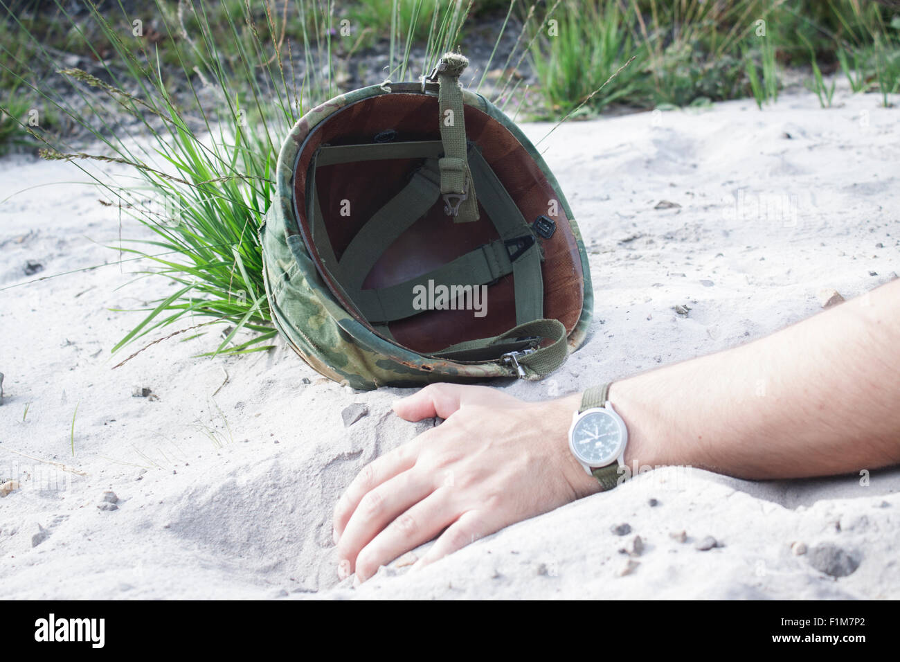 Soldier vietnam helmet hi-res stock photography and images - Alamy