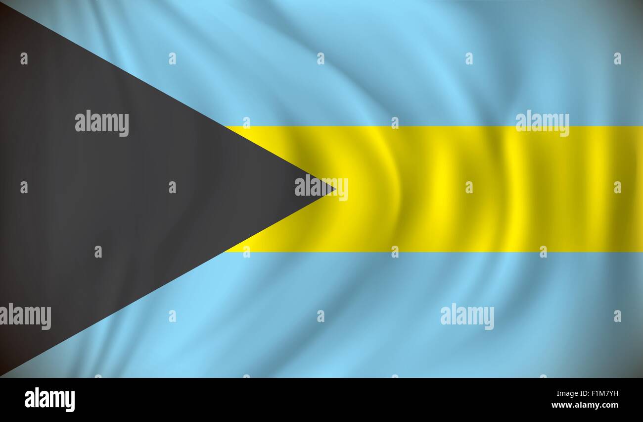 Flag of Bahamas - vector illustration Stock Vector Image & Art - Alamy