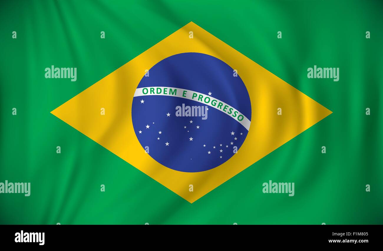 Flag of Brazil - vector illustration Stock Vector Image & Art - Alamy