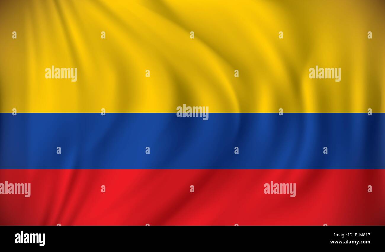 Colombia flag silhouette Stock Vector Images - Alamy