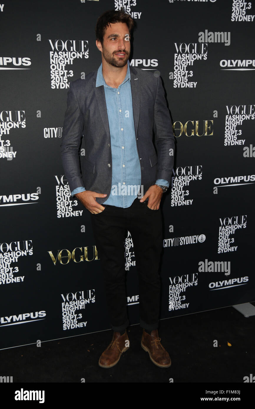 Sydney, Australia. 3 September 2015. Pictured: Tom Derickx. VIP guests ...