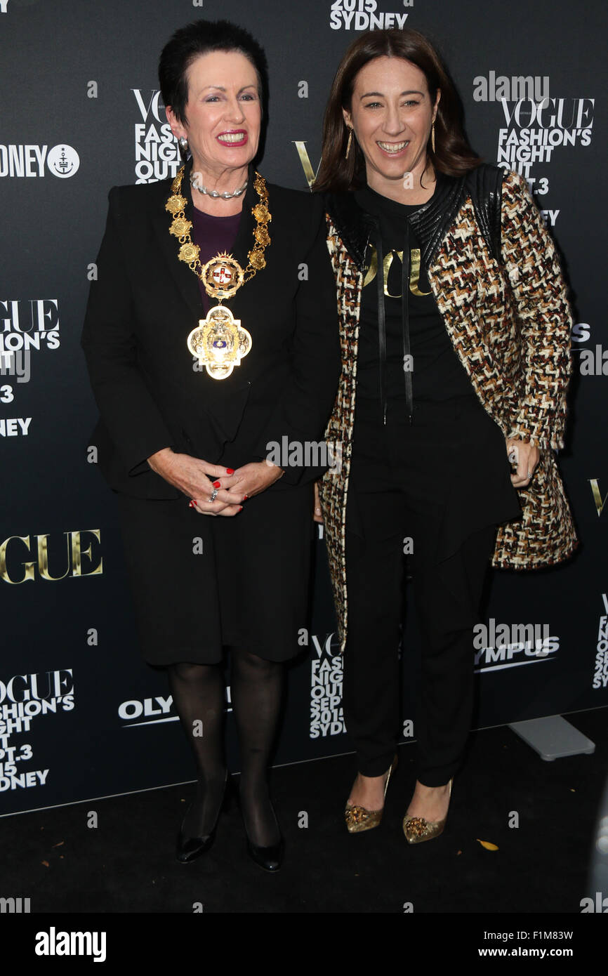 Sydney, Australia. 3 September 2015. Pictured: Lord Mayor Clover Moore ...