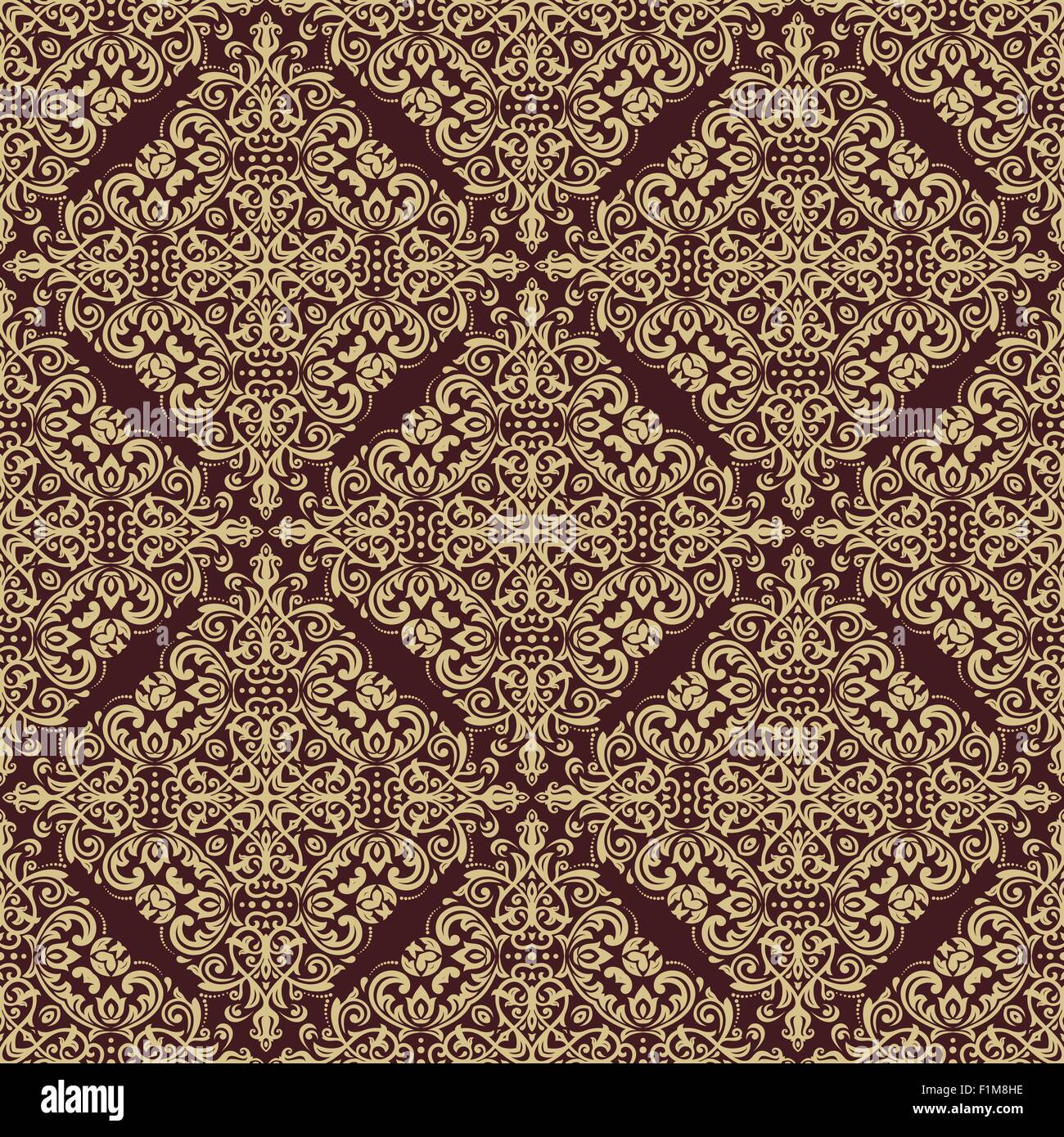 Damask Seamless Vector Pattern Stock Vector Image & Art - Alamy