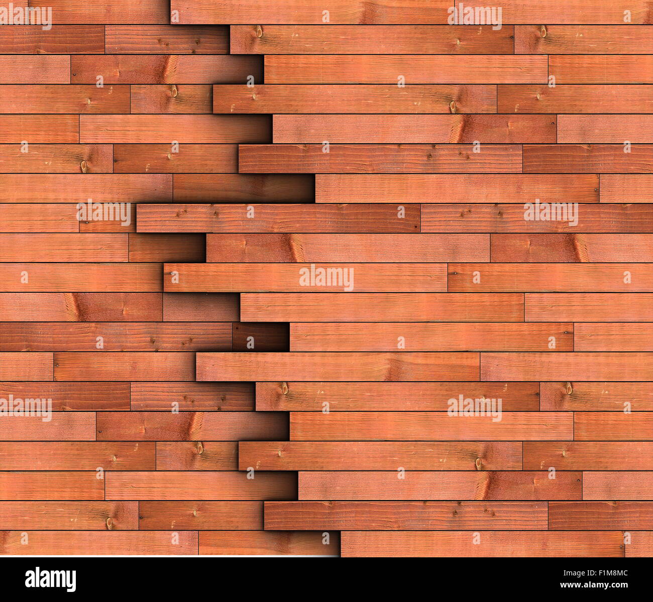 abstract view of wooden boards forming wall texture Stock Photo - Alamy