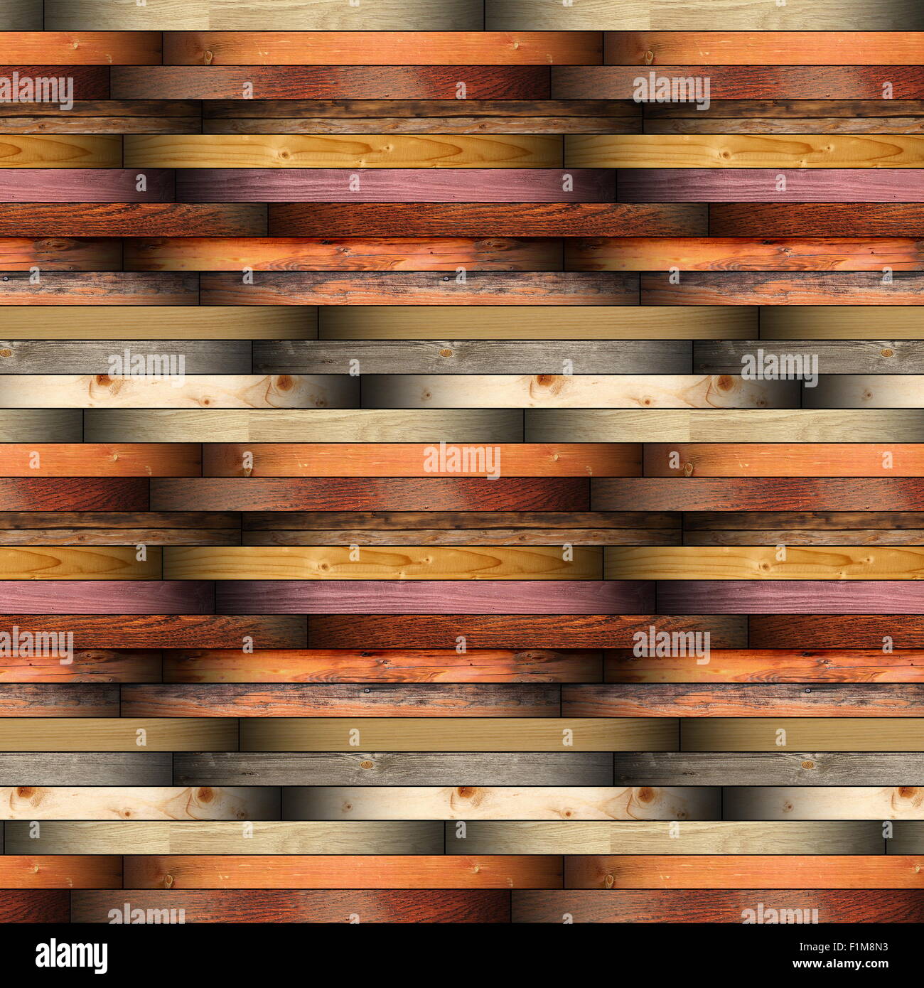 collection of installed planks floor material made from different wood ...