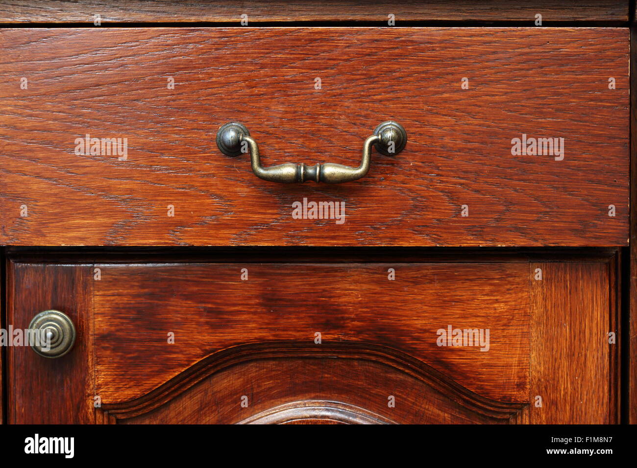 detail of ancient beautiful wooden drawer Stock Photo - Alamy