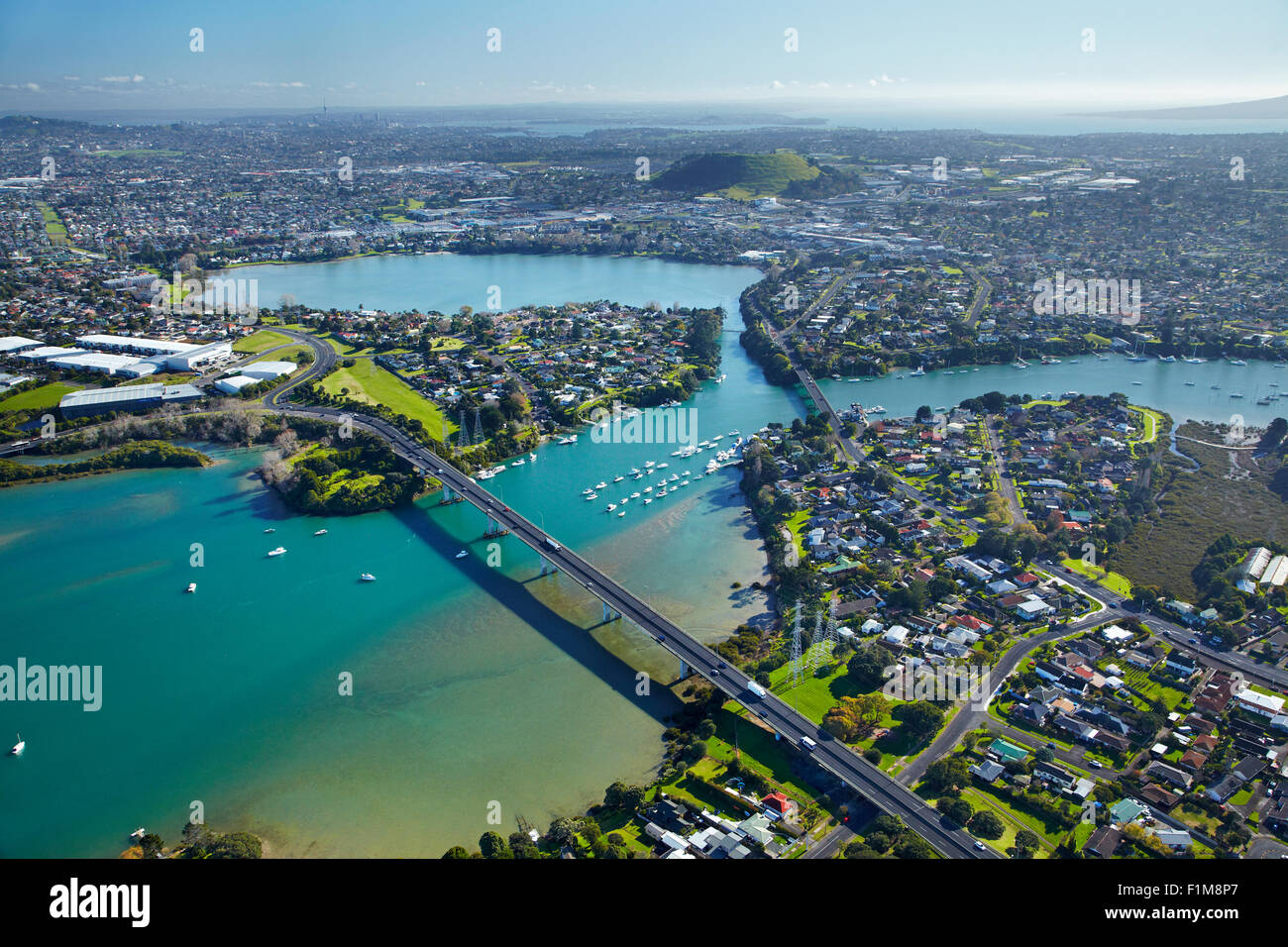 Mount Wellington, Pakuranga, Panmure, Tamaki River, and Panmure Basin ...