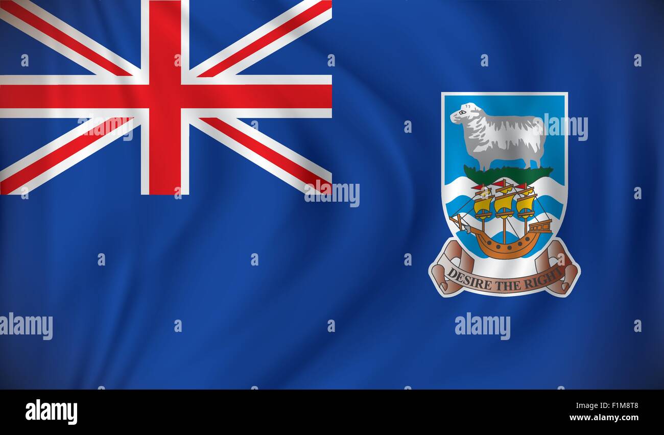 Flag of Falkland Islands - vector illustration Stock Vector Image & Art ...
