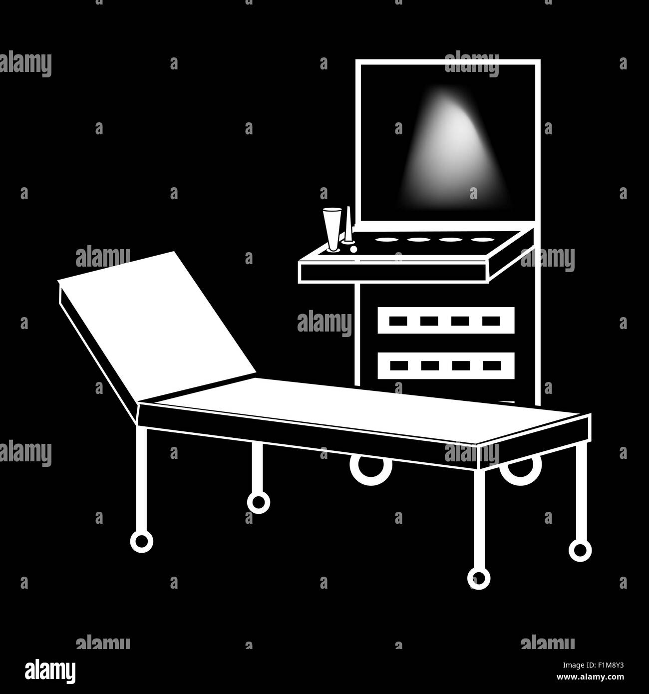Ultrasound machine medical technology silhouette Stock Vector Image ...