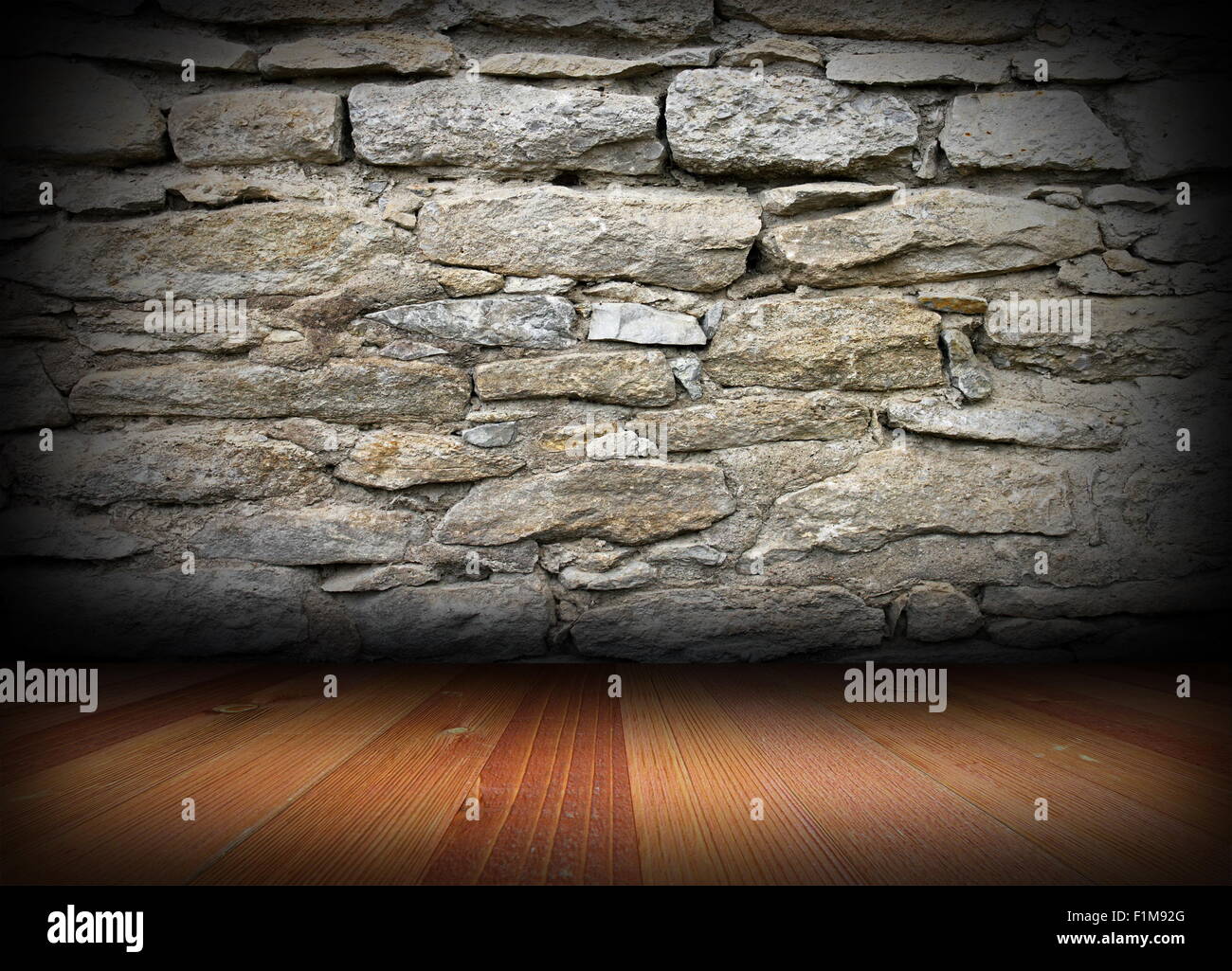 Empty white wall wooden floor hi-res stock photography and images - Alamy