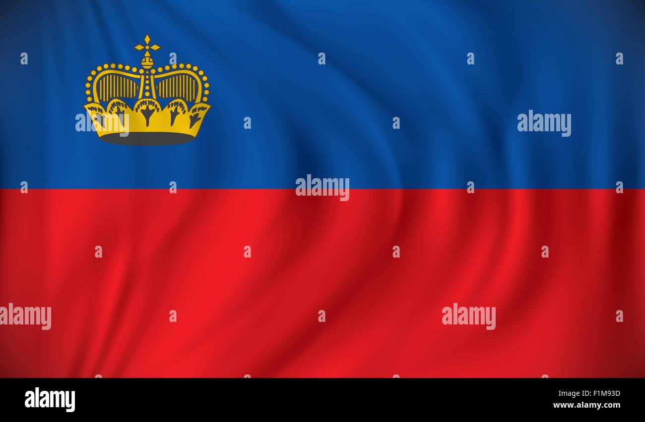 Flag of Liechtenstein - vector illustration Stock Vector Image & Art ...