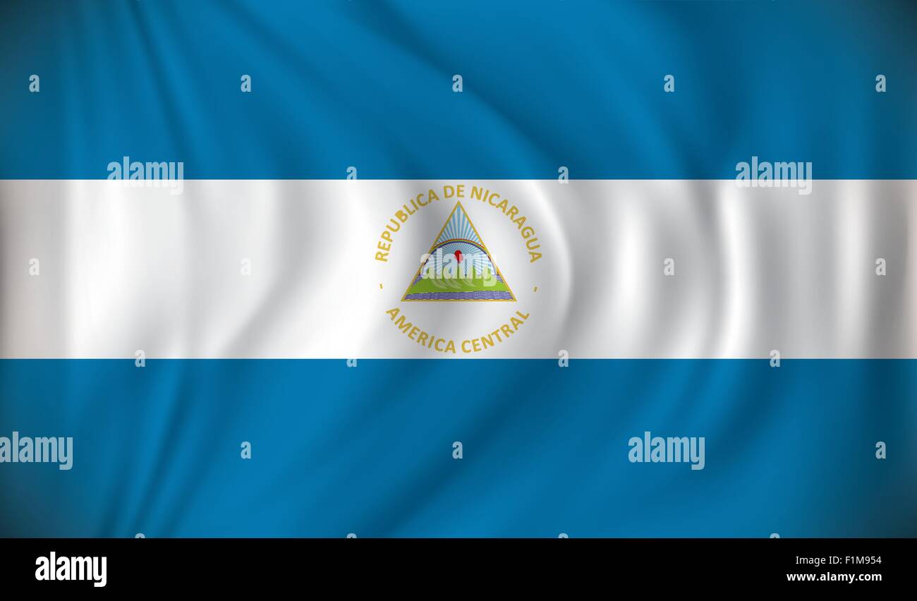 Flag of Nicaragua - vector illustration Stock Vector Image & Art - Alamy