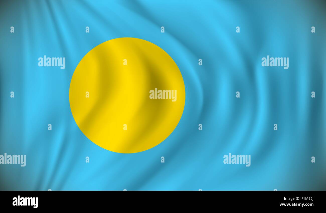 Flag of Palau - vector illustration Stock Vector Image & Art - Alamy
