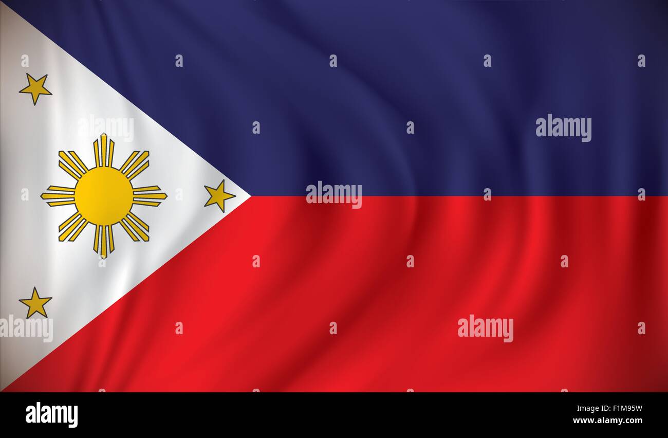 Philippines map waving flag hi-res stock photography and images - Alamy