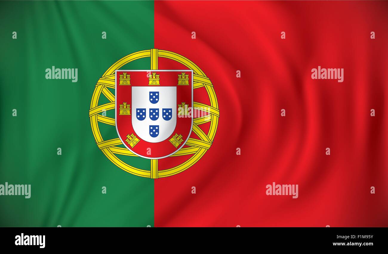 Flag of Portugal - vector illustration Stock Vector Image & Art - Alamy