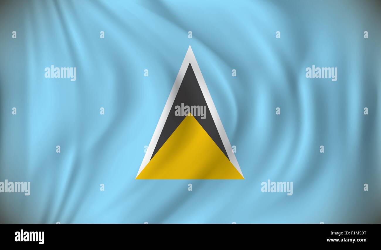 Flag of Saint Lucia - vector illustration Stock Vector Image & Art - Alamy