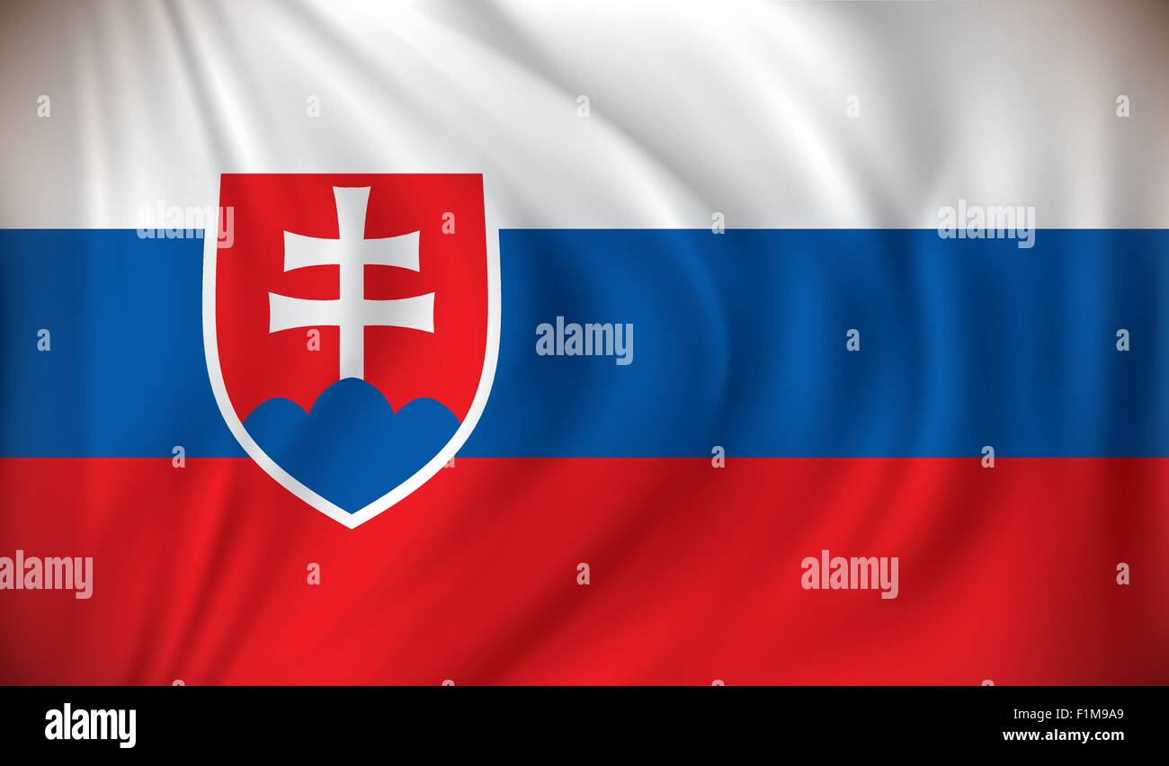 Flag of Slovakia - vector illustration Stock Vector Image & Art - Alamy