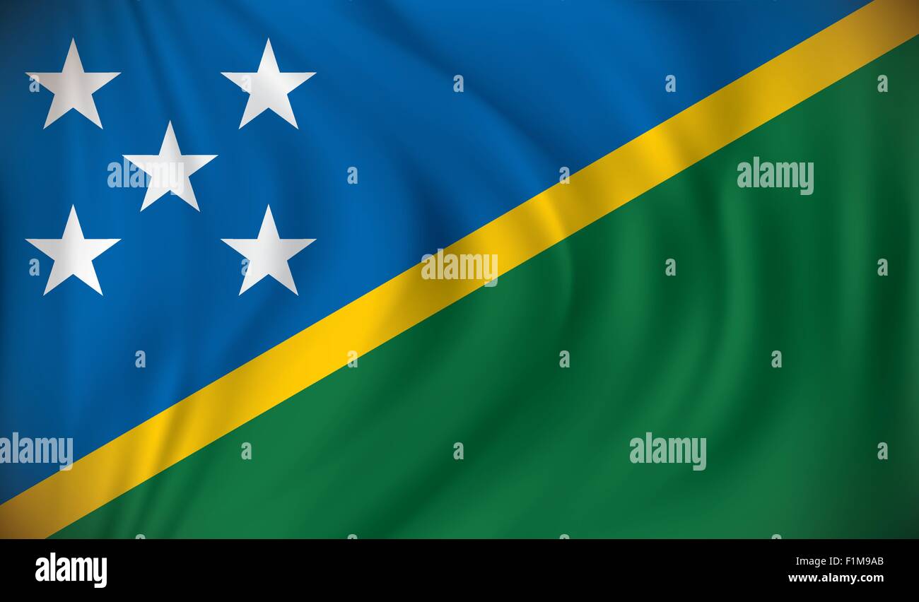 Flag of Solomon Islands - vector illustration Stock Vector Image & Art ...