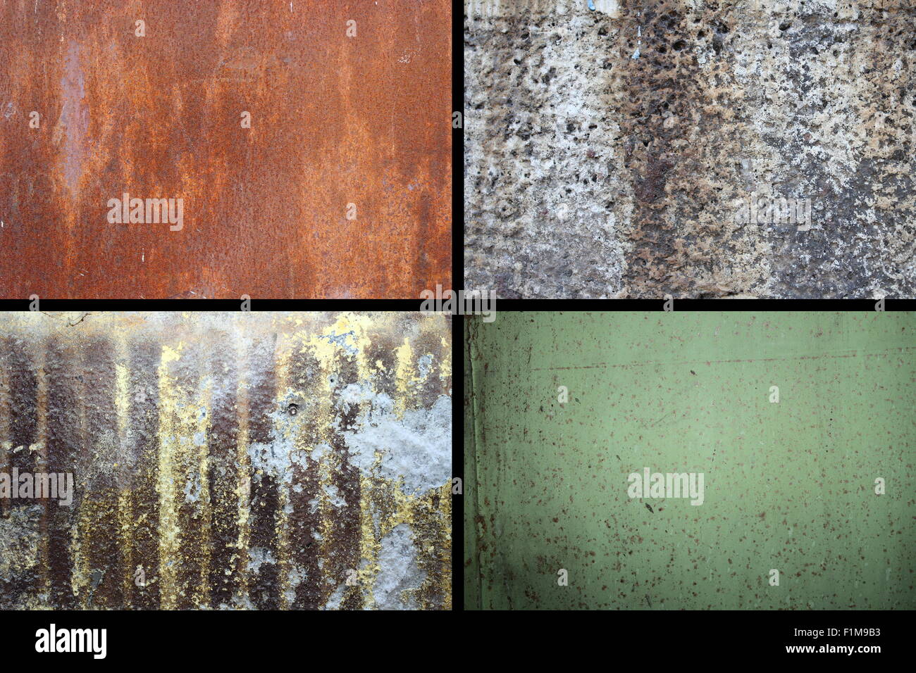 collection of rusty textures, different colors and patterns Stock Photo ...