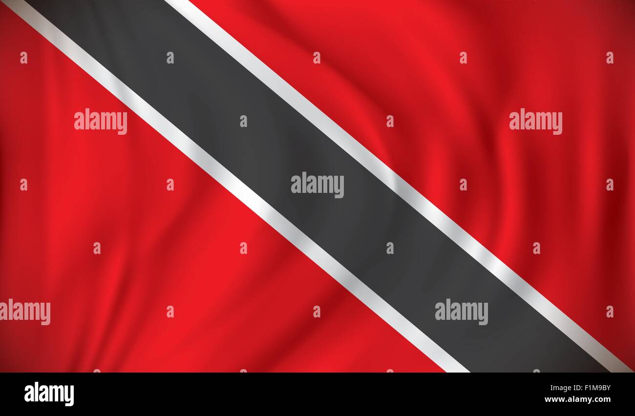 Flag of Trinidad and Tobago - vector illustration Stock Vector Image ...