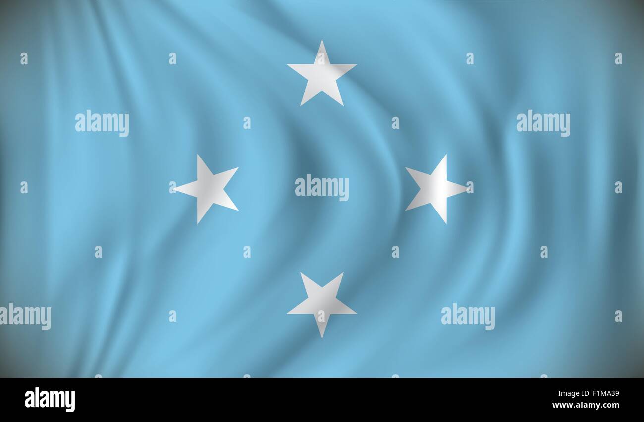 Flag of Micronesia - vector illustration Stock Vector Image & Art - Alamy