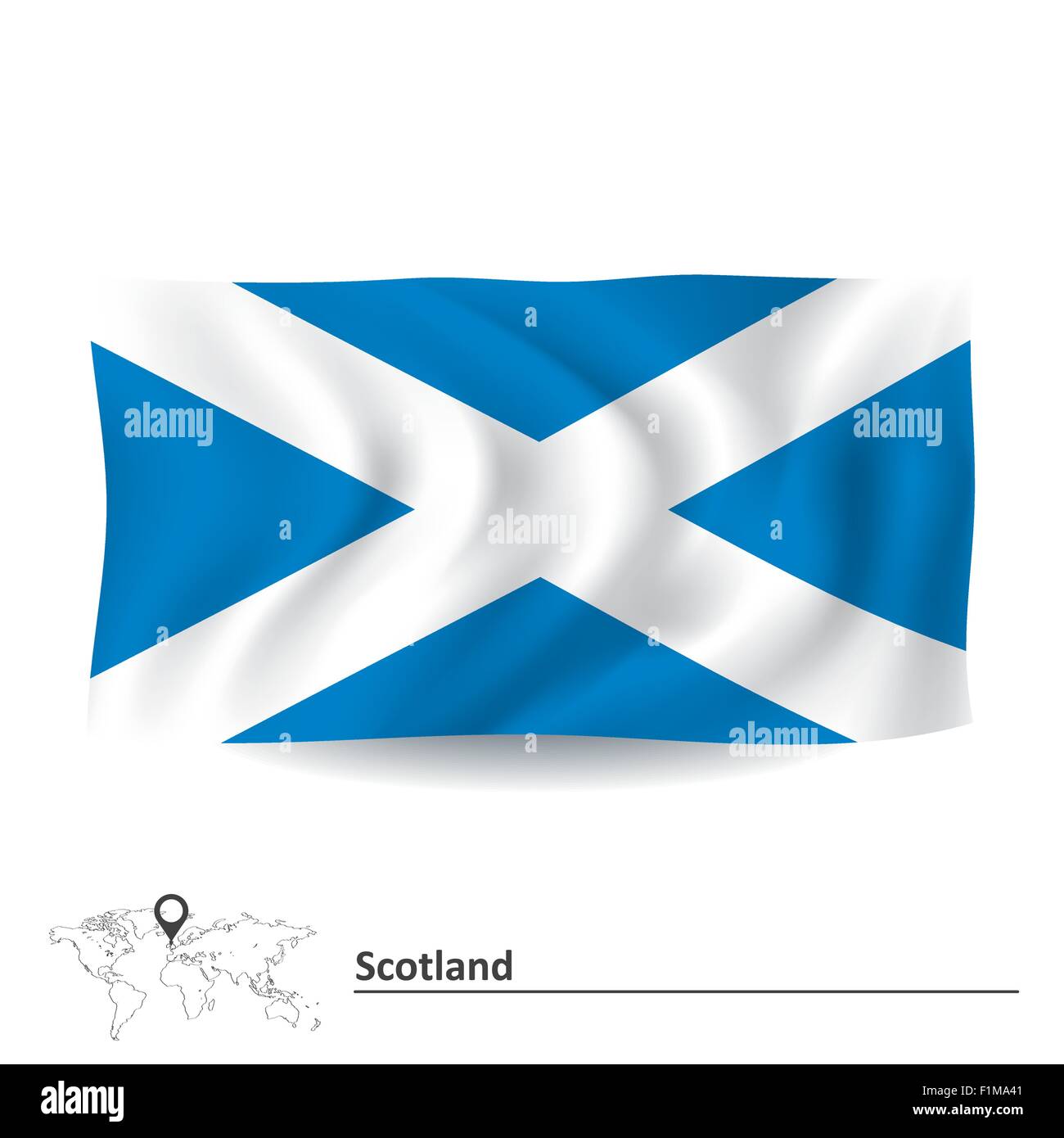 Flag of Scotland - vector illustration Stock Vector Image & Art - Alamy