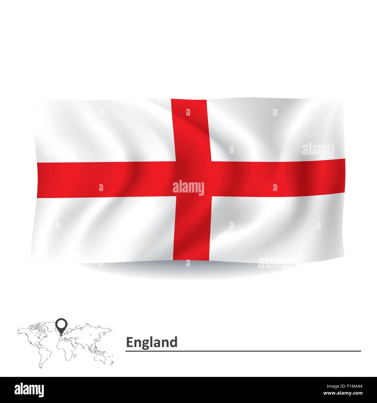 Flag of England - vector illustration Stock Vector Image & Art - Alamy