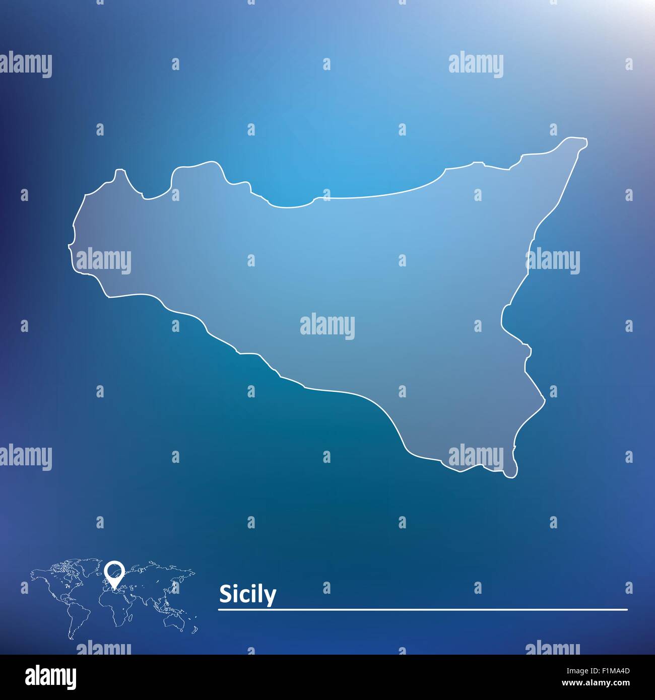 Map of Sicily - vector illustration Stock Vector Image & Art - Alamy