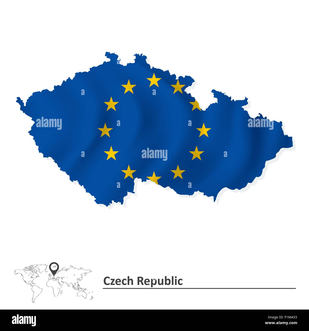Czech republic flag map Stock Vector Images - Alamy