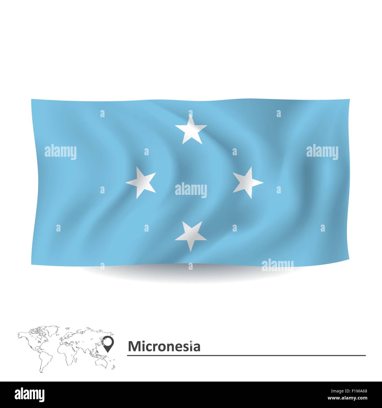 Micronesia flag national 3d flag Stock Vector Images - Alamy