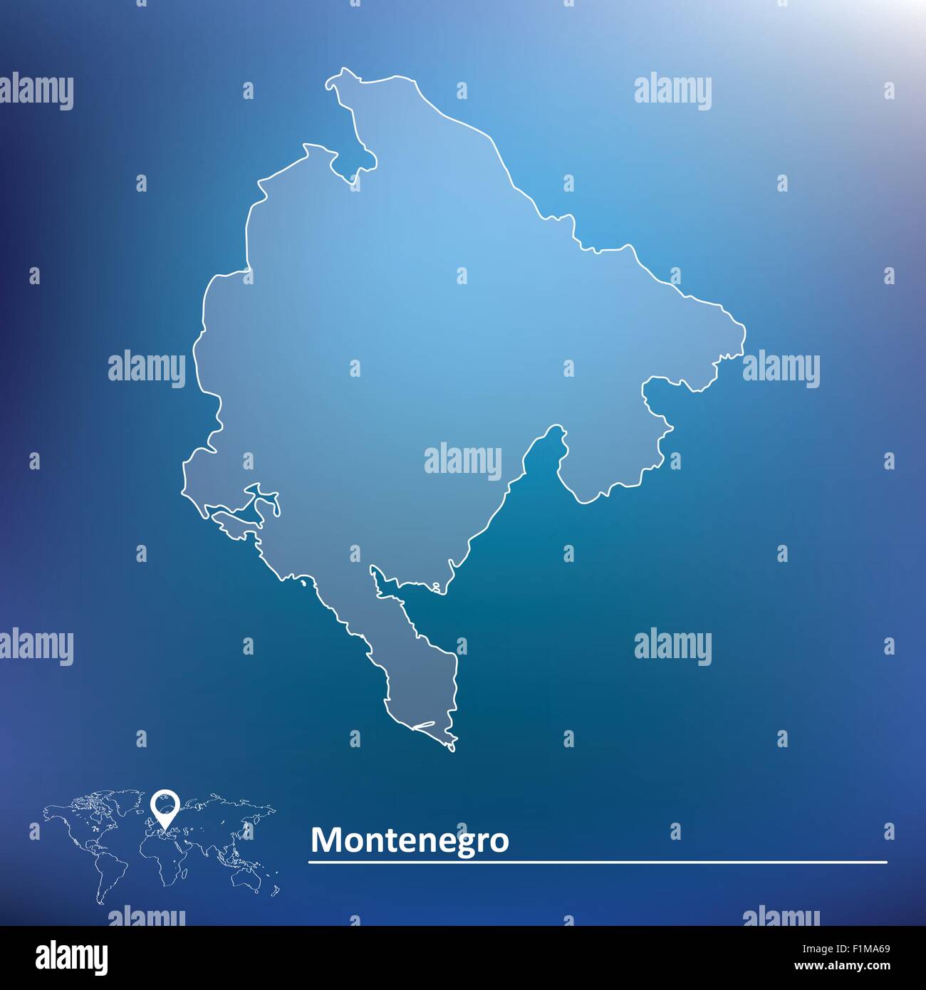 Map of Montenegro - vector illustration Stock Vector Image & Art - Alamy