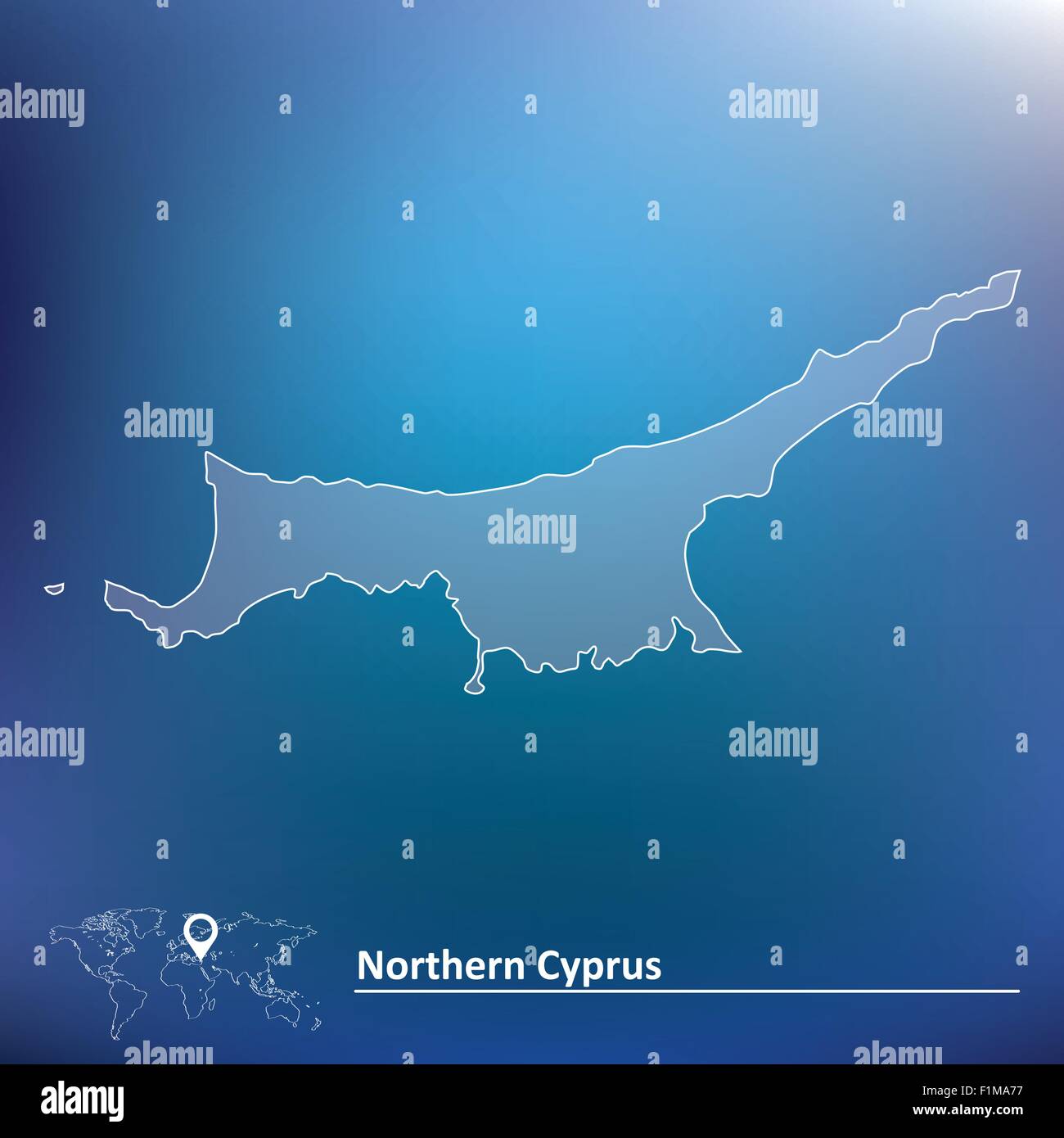 Map of Northern Cyprus - vector illustration Stock Vector Image & Art ...