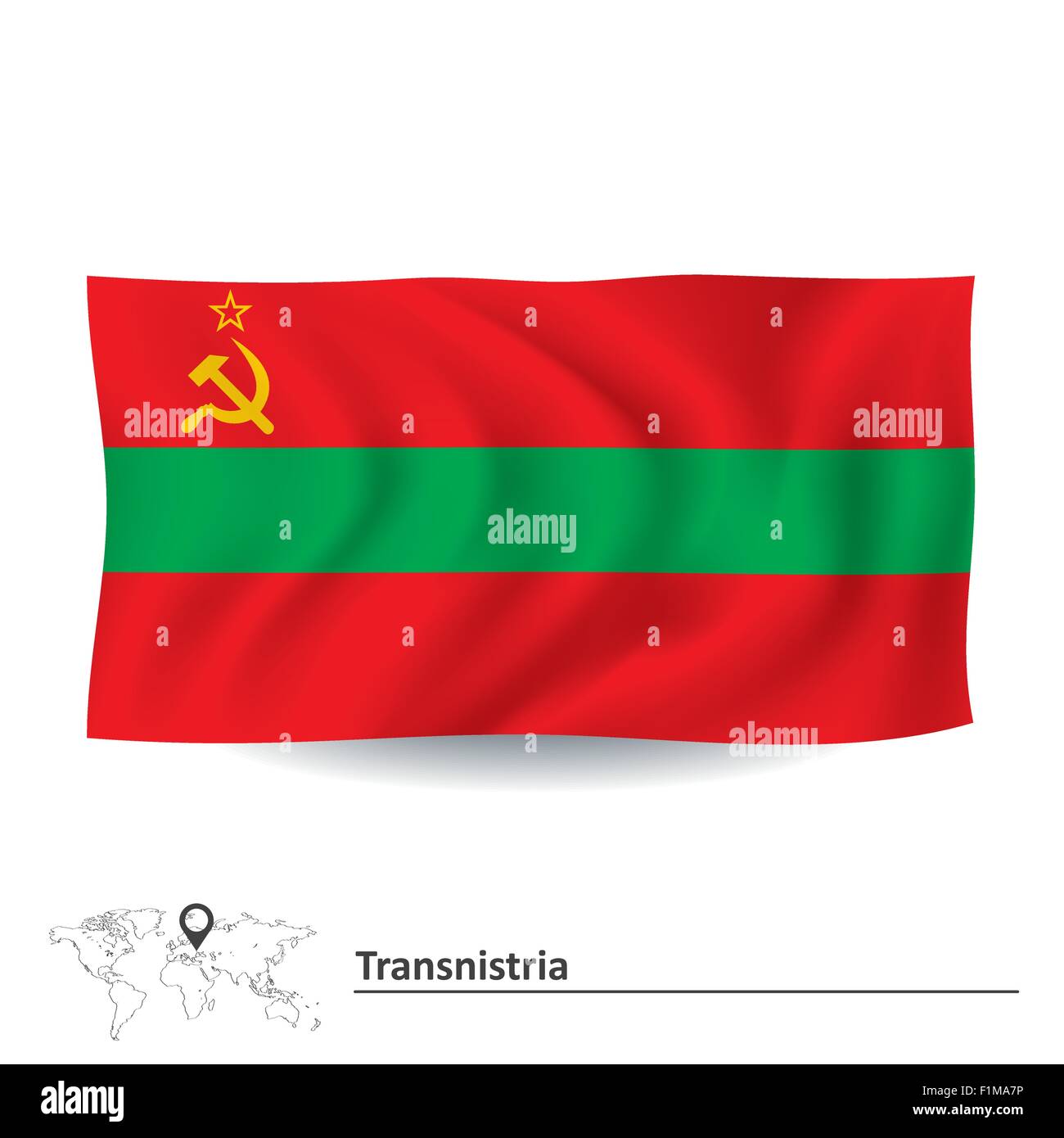 Flag of Transnistria - vector illustration Stock Vector Image & Art - Alamy