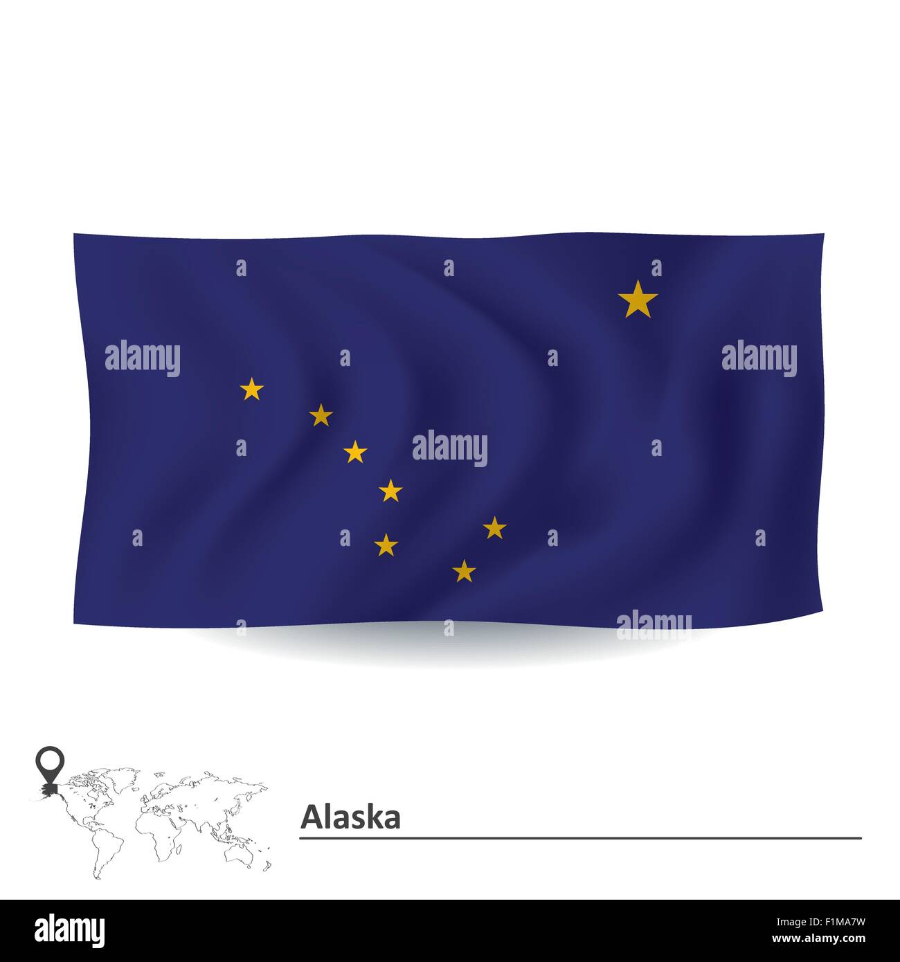 Flag of Alaska - vector illustration Stock Vector Image & Art - Alamy