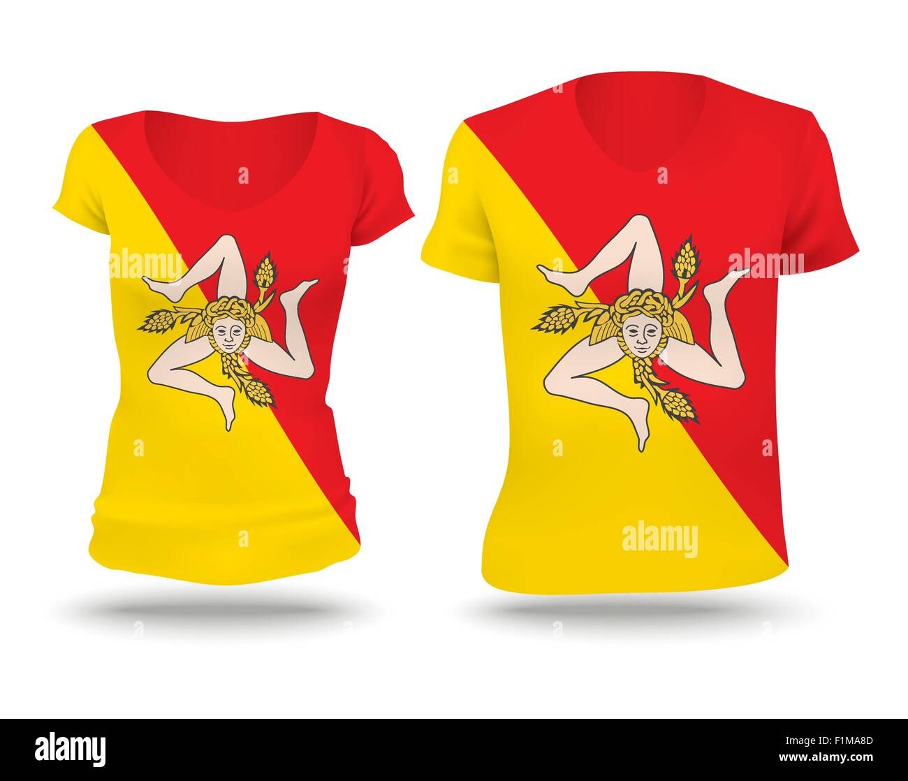 Flag shirt design of Sicily - vector illustration Stock Vector Image ...