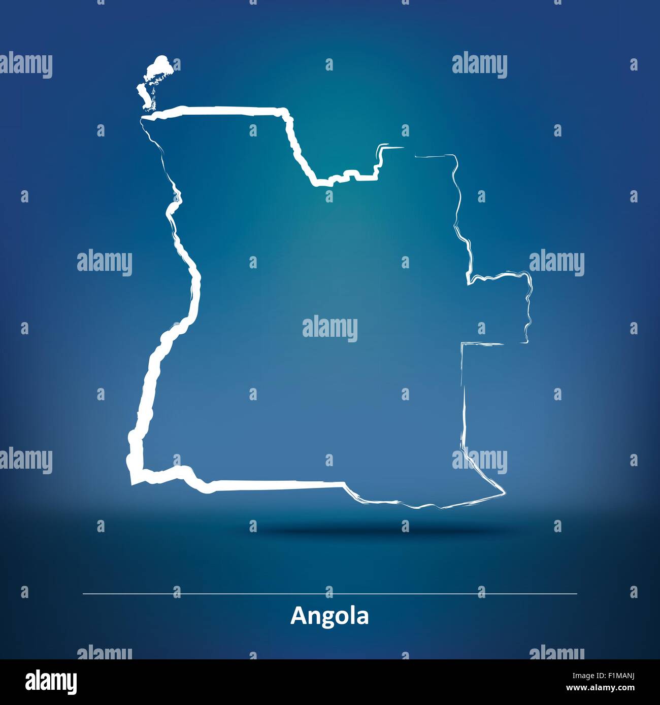 Doodle Map of Angola - vector illustration Stock Vector Image & Art - Alamy