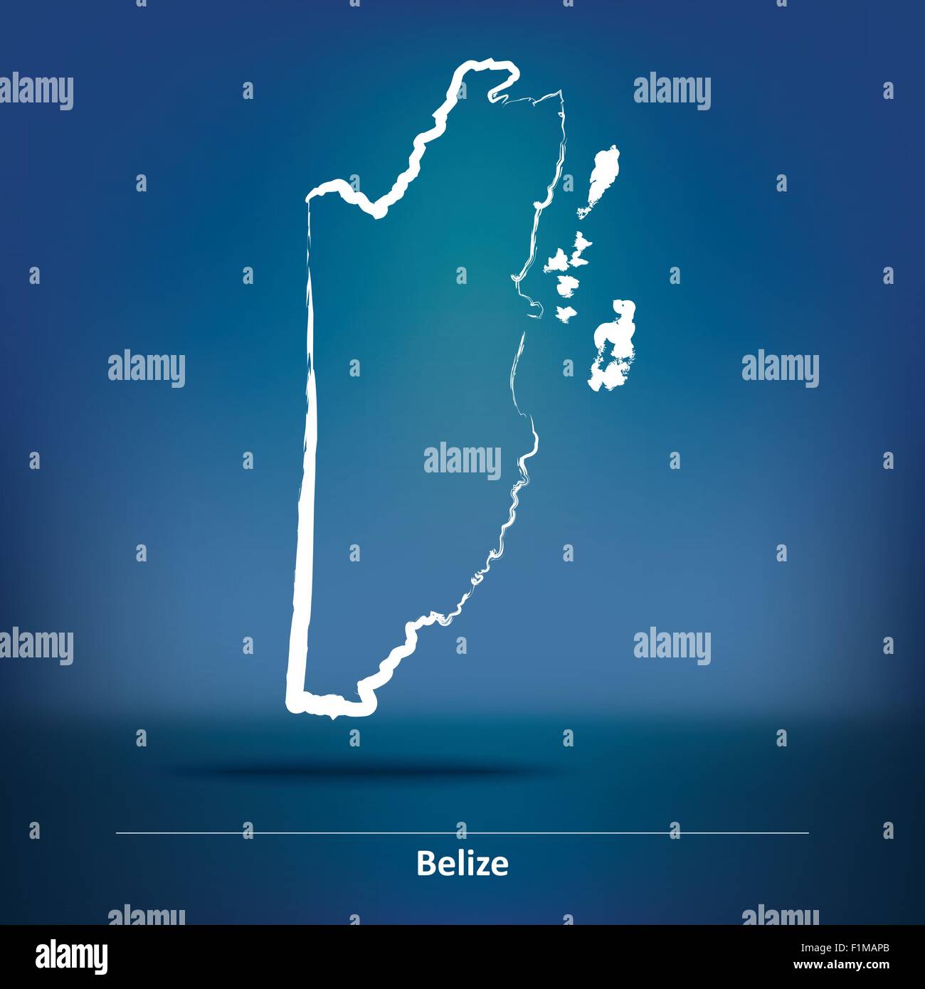 Doodle Map of Belize - vector illustration Stock Vector Image & Art - Alamy