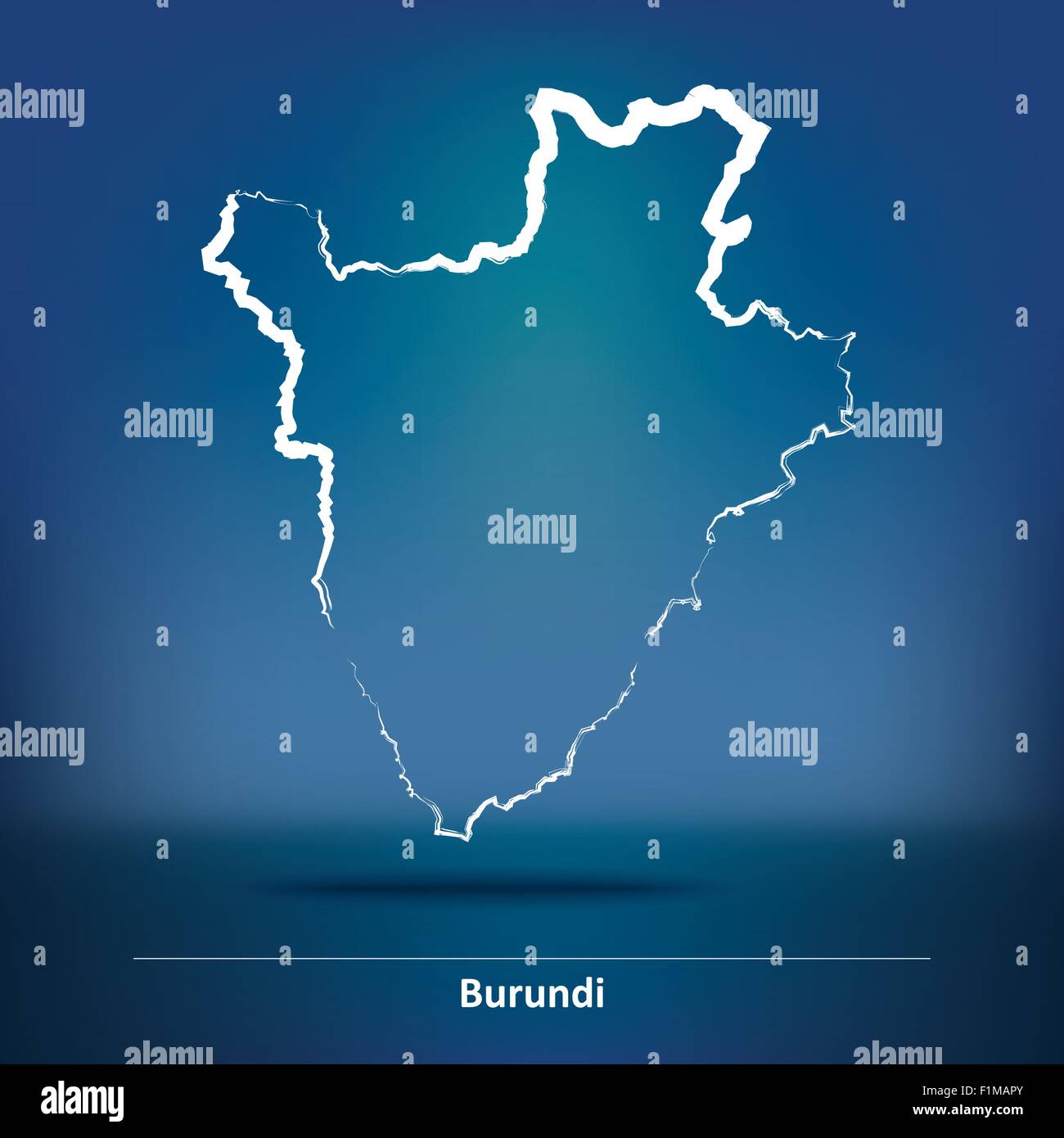 Doodle Map Of Burundi Vector Illustration Stock Vector Image And Art