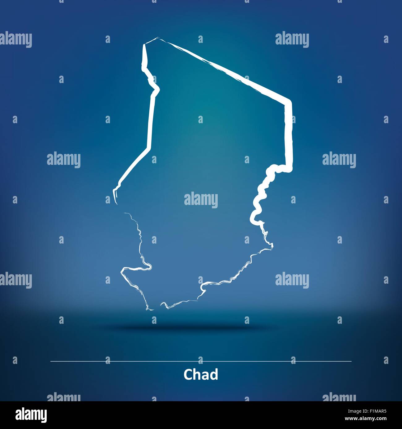 Doodle Map of Chad - vector illustration Stock Vector Image & Art - Alamy