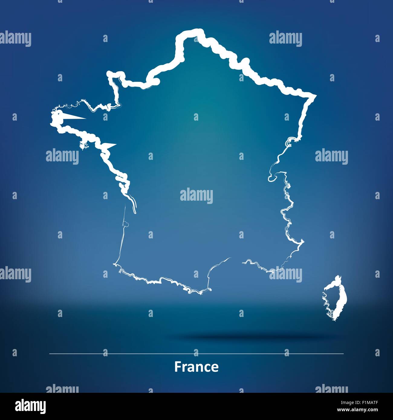 Doodle Map of France - vector illustration Stock Vector Image & Art - Alamy