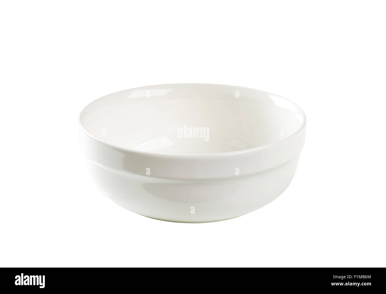 cutout of empty white bowl on white background Stock Photo - Alamy
