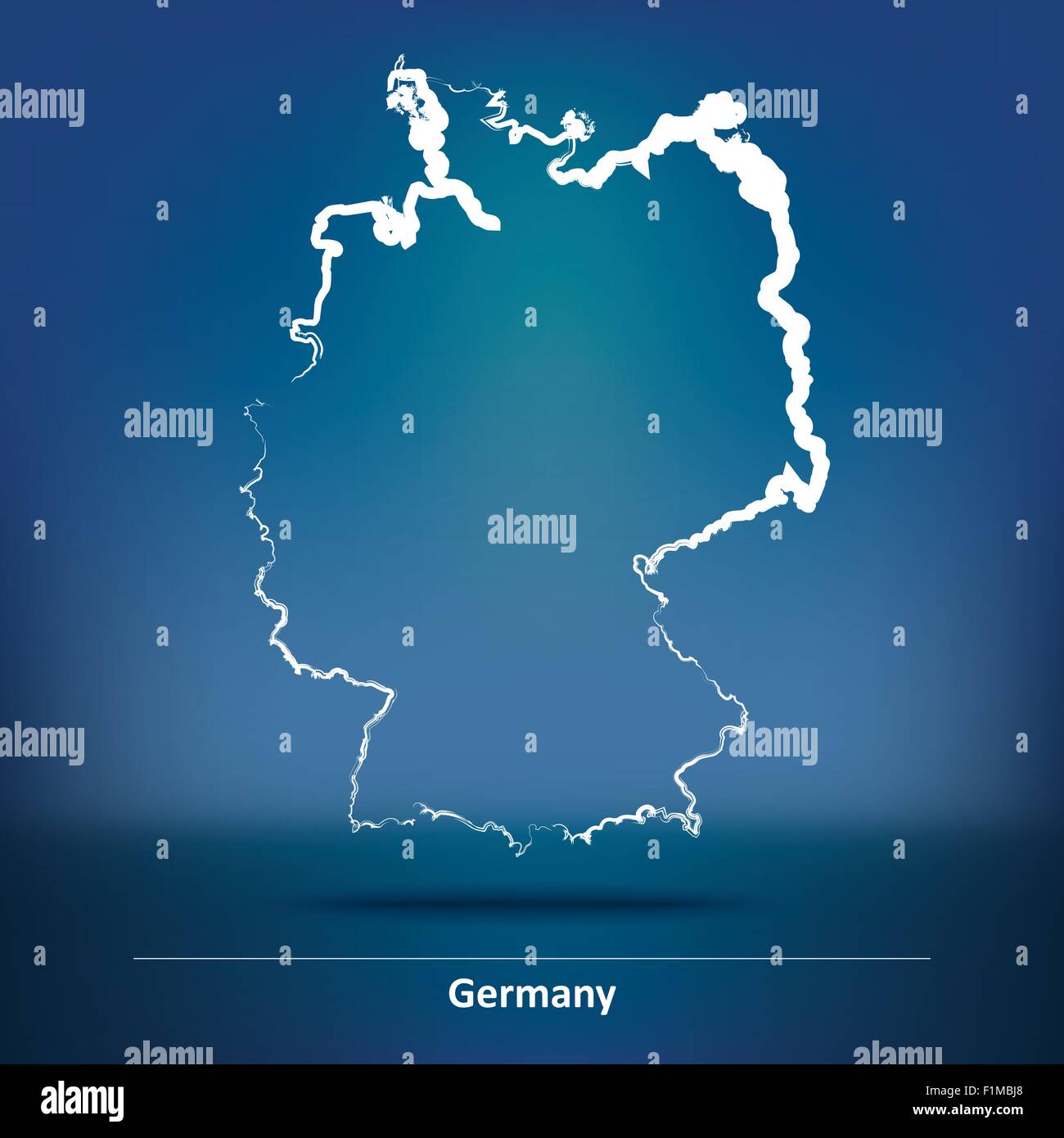 Doodle Map of Germany - vector illustration Stock Vector Image & Art ...